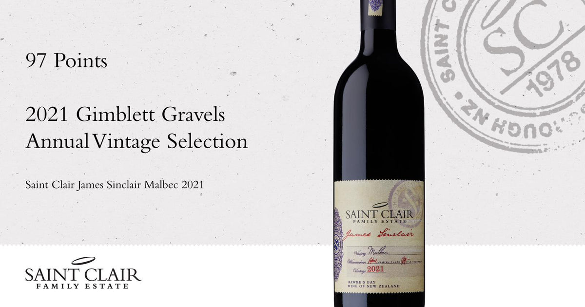 Saint Clair James Sinclair Malbec in 2021 Gimblett Gravels Selection ...